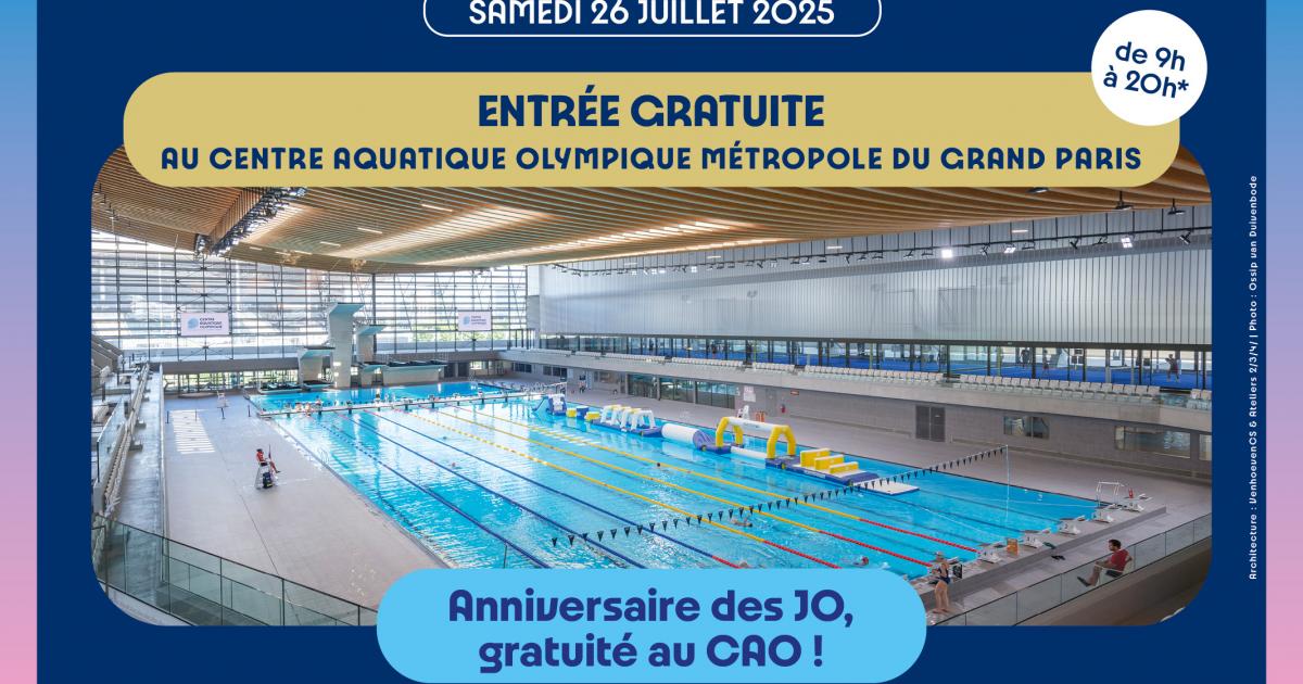 Anniversaire des JO, gratuité au CAO ! | Métropole du Grand Paris